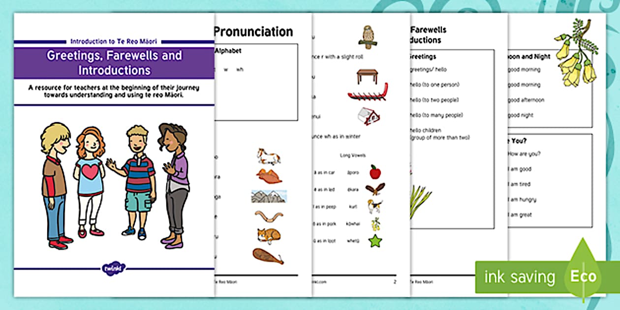 Introductions and Farewells in Te Reo Māori Booklet NZ