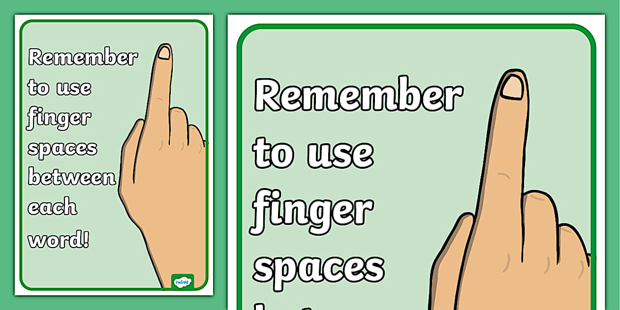 Using Finger Spaces between Words Display Poster - Twinkl