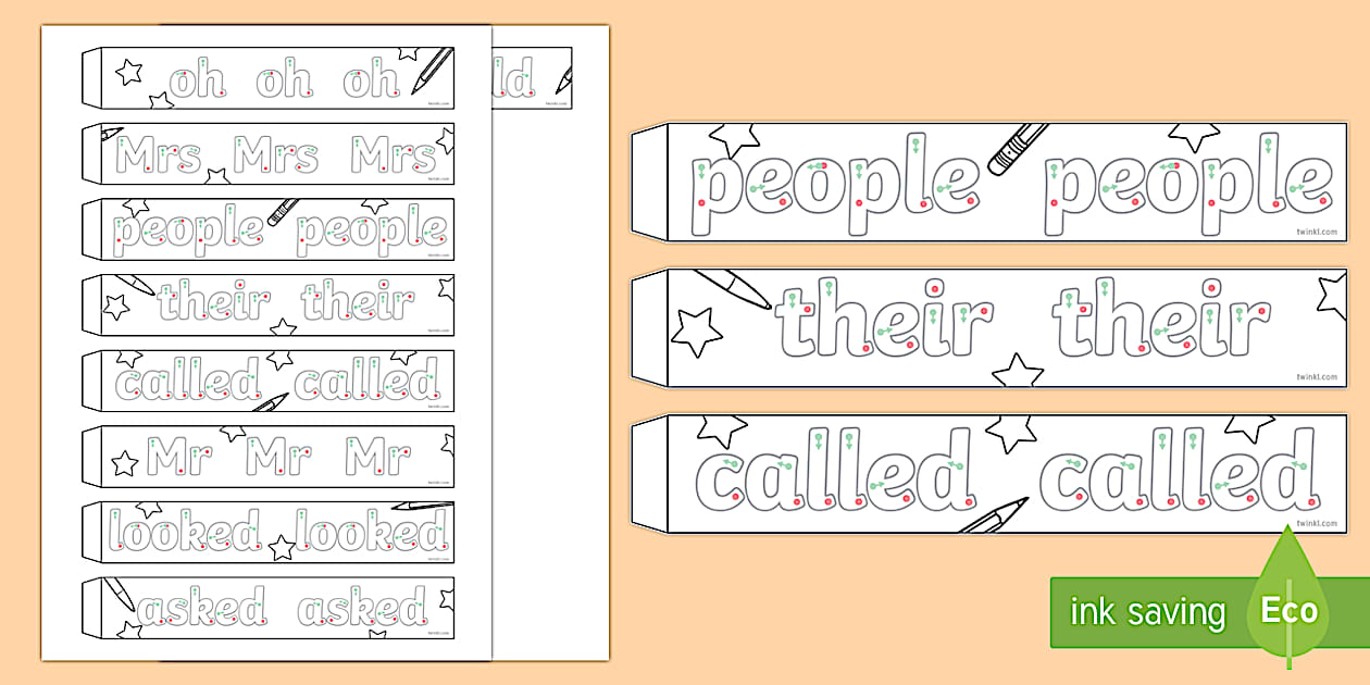 Precursive Handwriting Phase 5 Tricky Words Paper Chain Activity