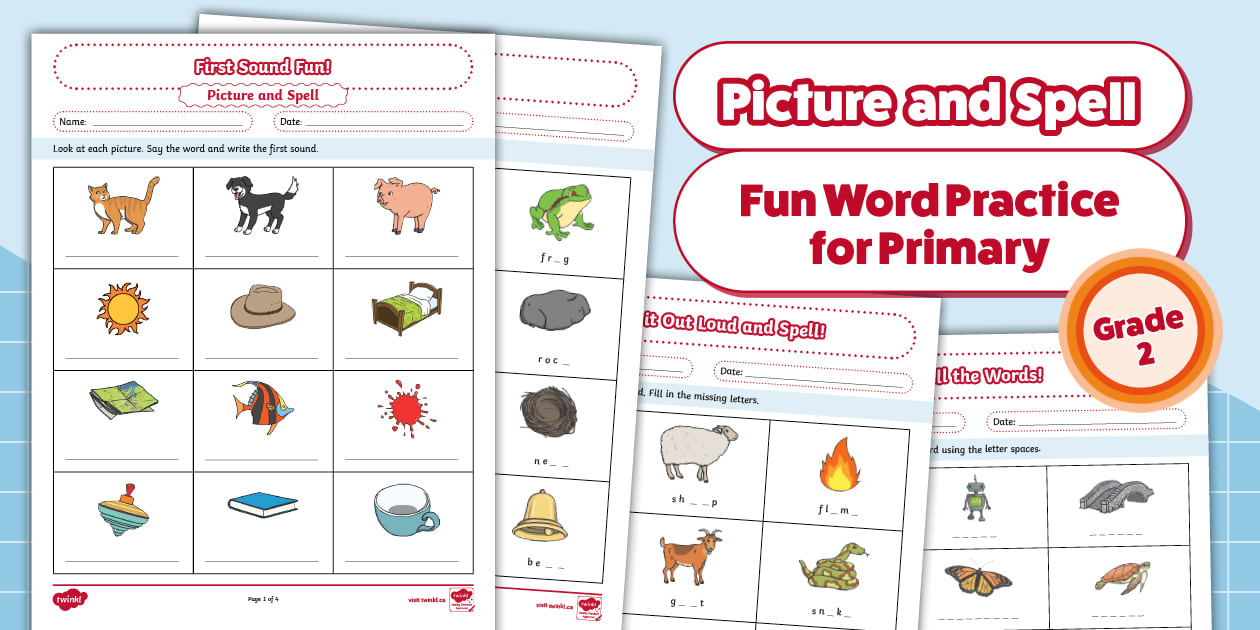 Picture and Spell: Fun Word Practice for Primary