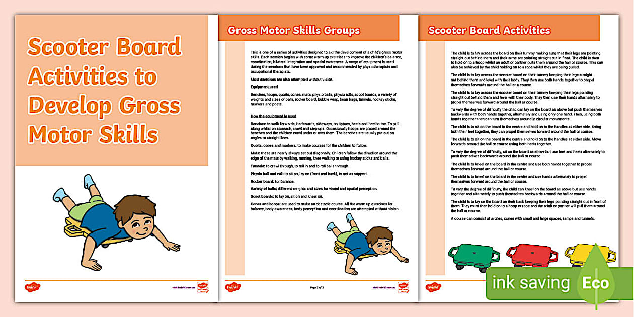 Scooter Board Gross Motor Activities - Parents - EYLF