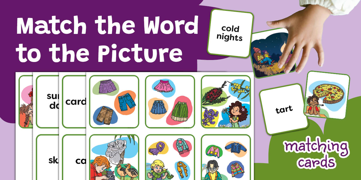 Let's Look at Spring Word and Picture Matching Cards