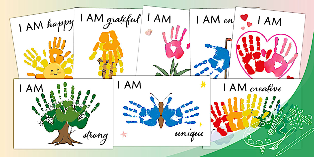 Positive Affirmations Handprint Activity Posters Pack