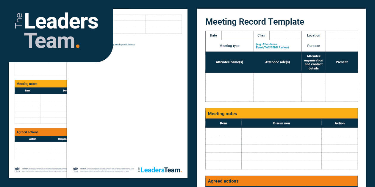 Meeting Record Template