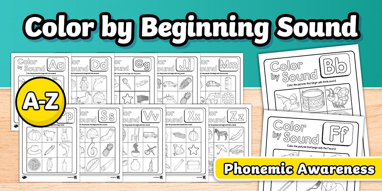 Color by Beginning Sound: A-Z Worksheet Pack (teacher made)