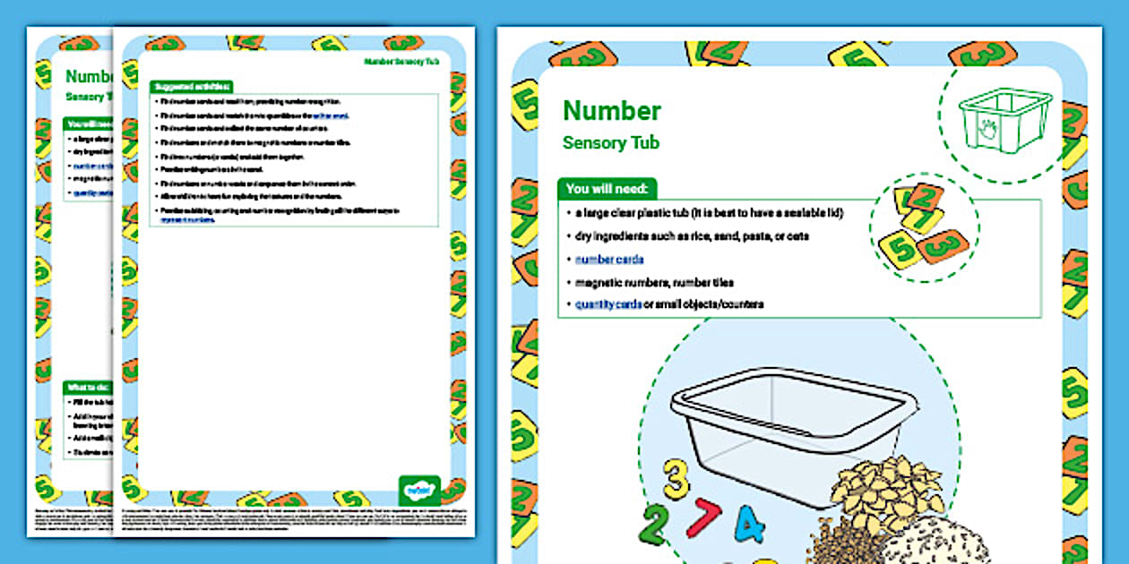 Number Sensory Tub (teacher made) - Twinkl