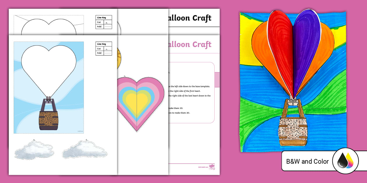 3D Hot Air Balloon Craft