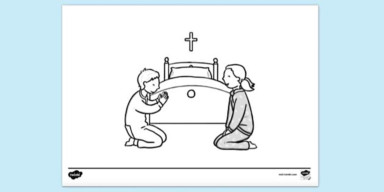 Christian Kids Colouring Page - Twinkl