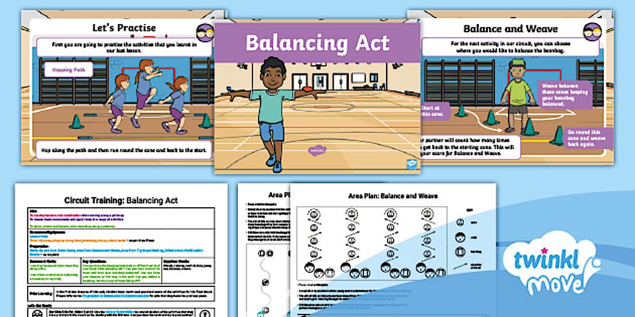 Balance Circuit Training PE Lesson - Year 1 - Twinkl Move