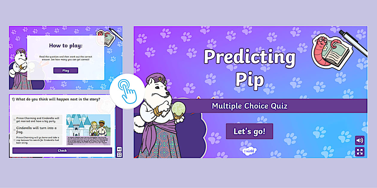 Predicting Pip KS1 English Comprehension Quiz - Twinkl