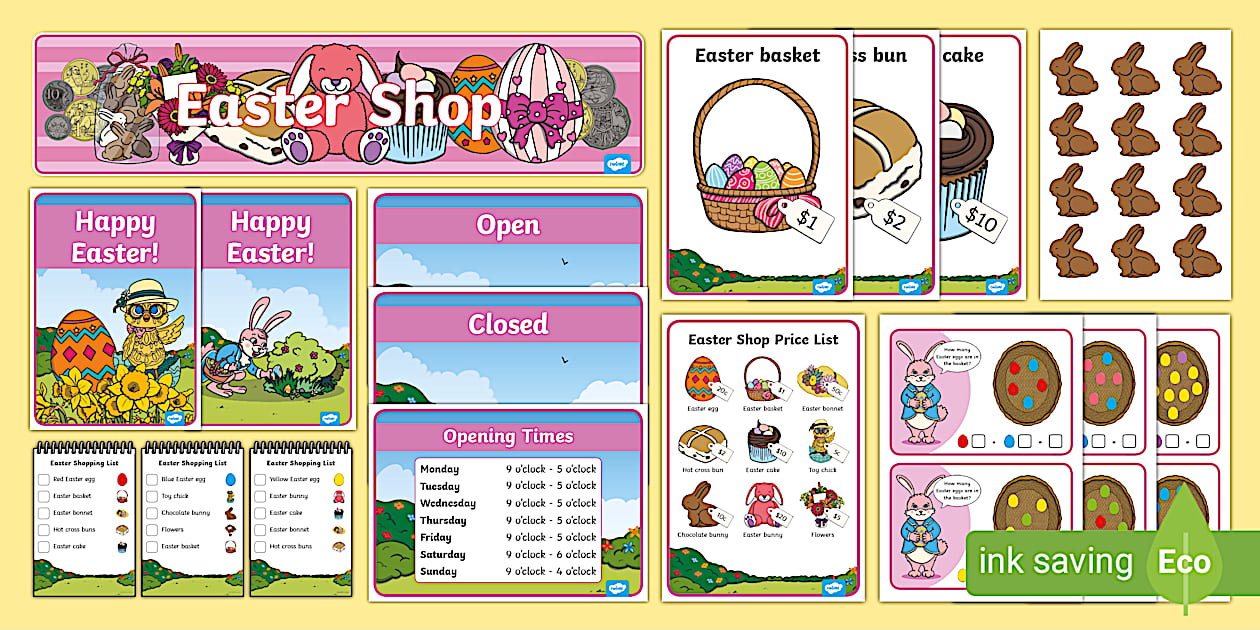 Easter Shop Australian Role Play Pack (teacher made)
