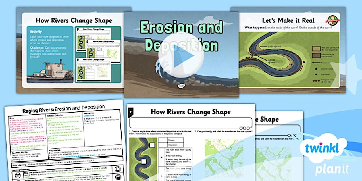 River Deposition and Erosion - Types of Erosion in Rivers