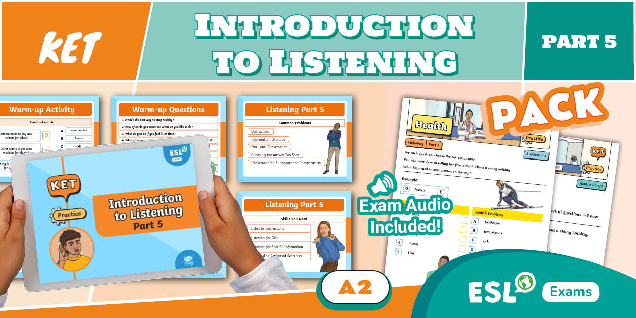 A2 Key (KET) - Introduction to Listening Part 5 Pack