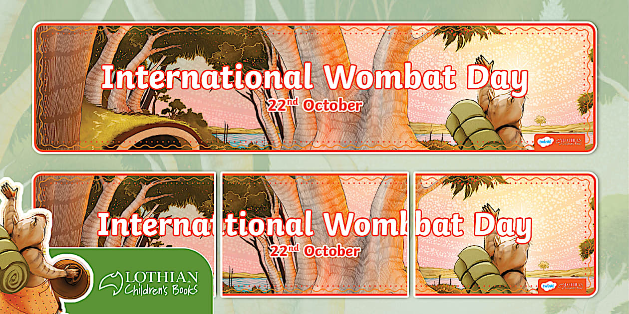 FREE! - International Wombat Day Display Banner | Twinkl