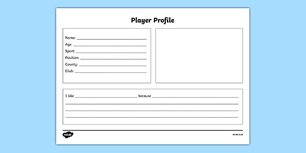 GAA Player Profile Template | Twinkl Resources Ireland