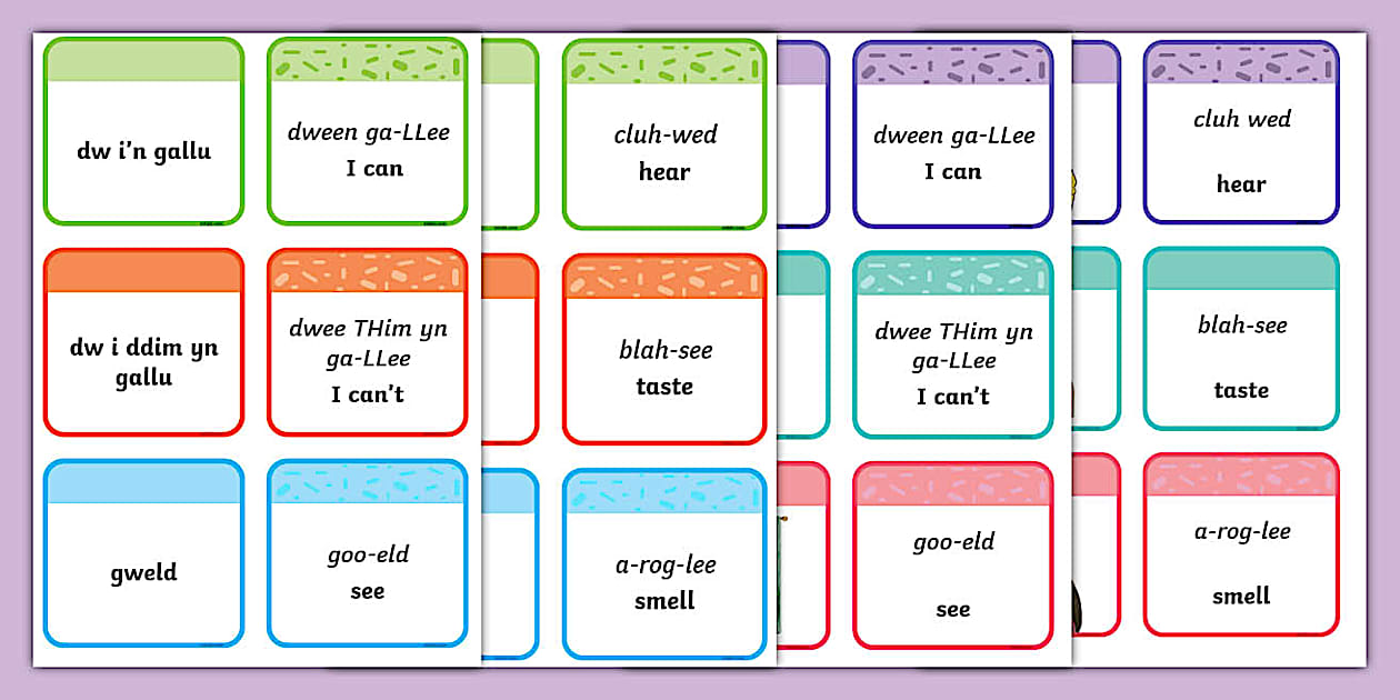 Doctor Cymraeg: Cardiau Fflach 'Dw i'n Gallu...' (I Can...) Flash Cards