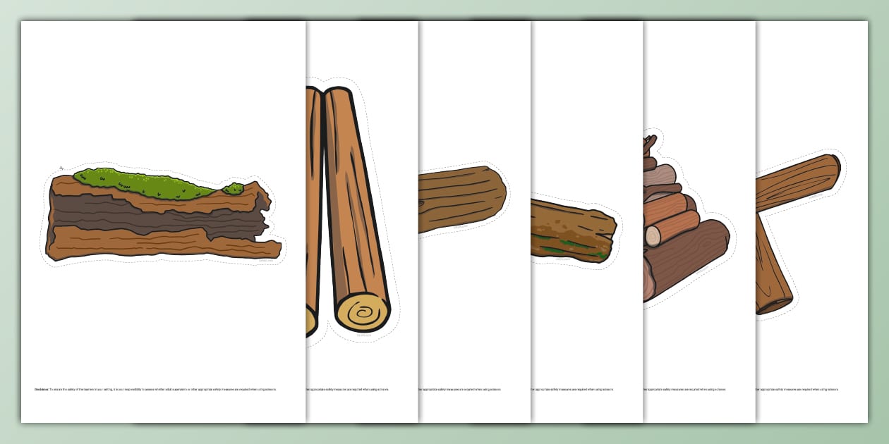 Wooden Log Display Cut Outs - Twinkl Display (teacher made)