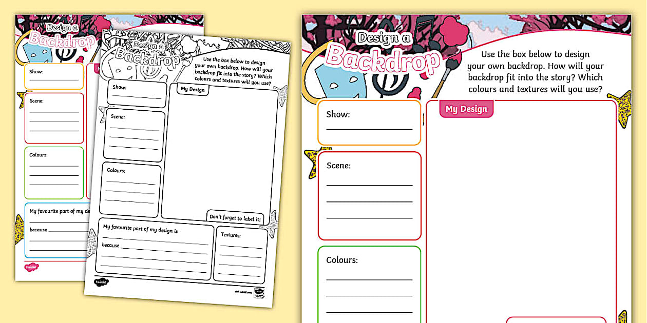 KS1 Design a Backdrop (teacher made) - Twinkl
