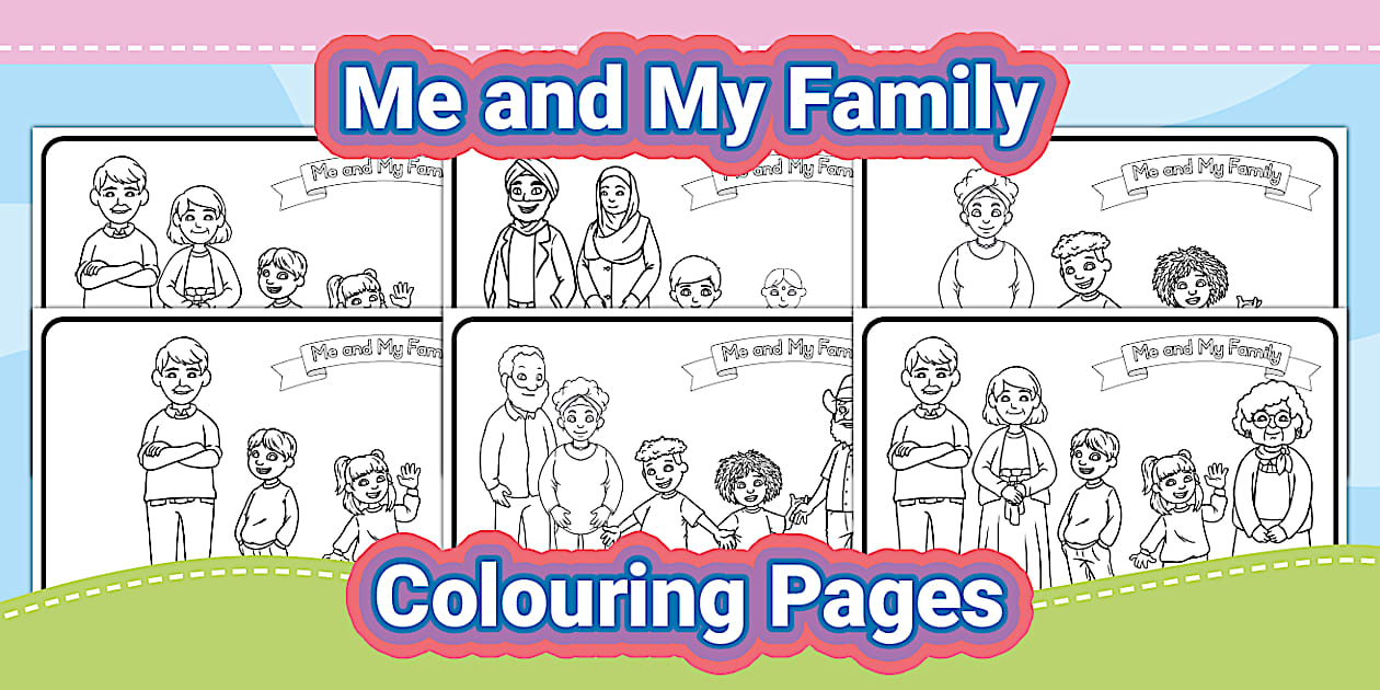 Grade 1- Term 2 - Me and My Family -Colouring Page: Families
