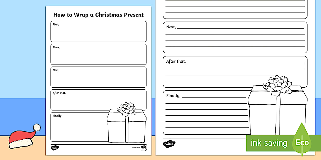 Christmas How to Wrap a Christmas Present Writing Template-Australia
