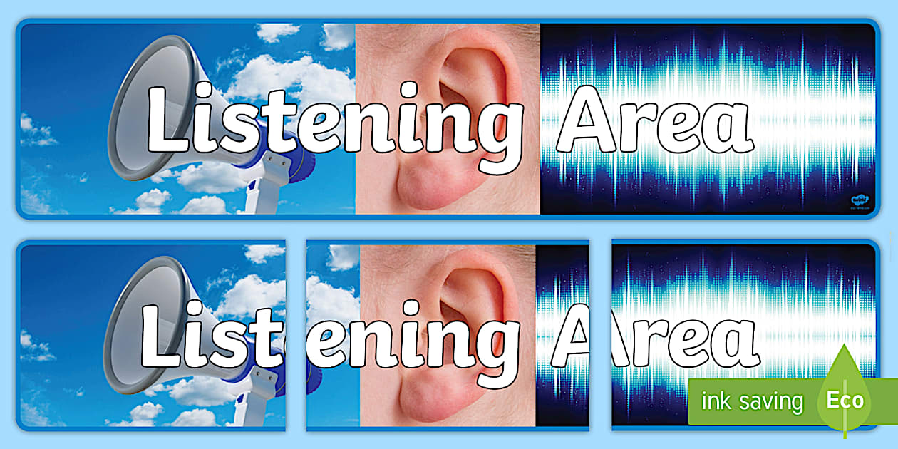 👉 Listening Area Photo Display Banner (teacher made)