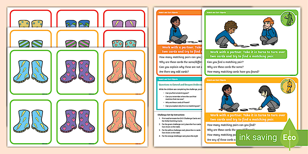 👉 EYFS Maths Matching and Sorting Challenges: Memory Match