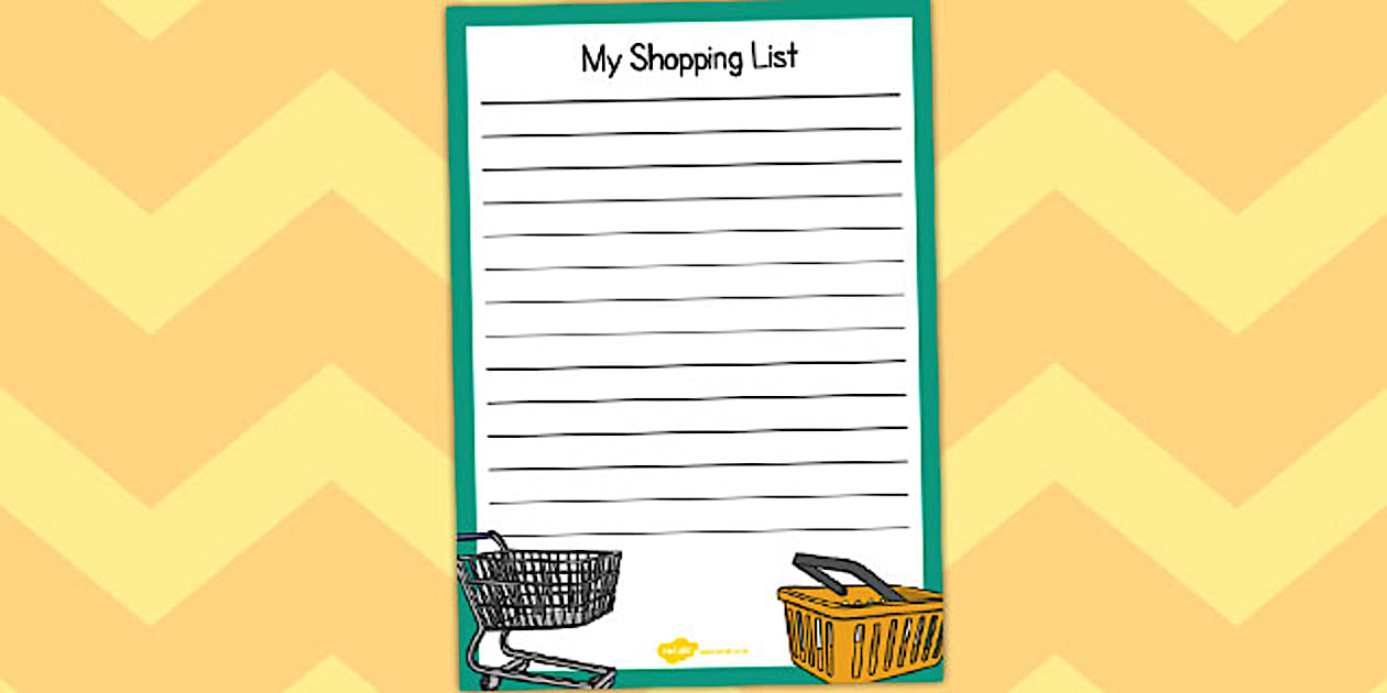 Pound Shop Shopping List (teacher made) - Twinkl