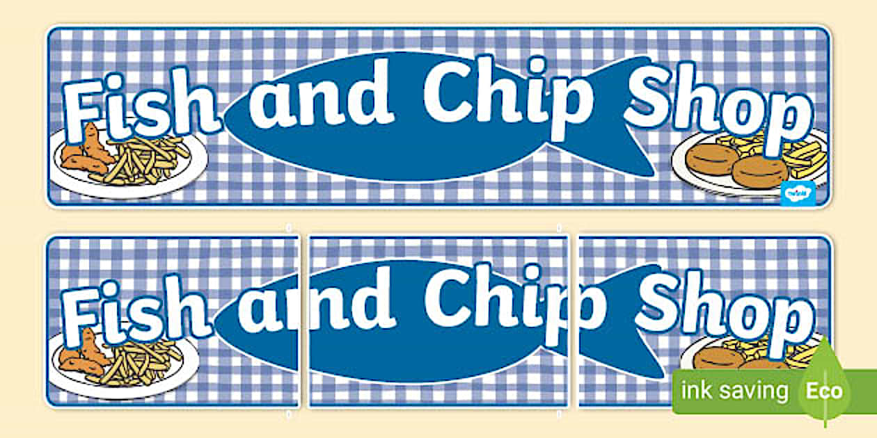 Fish And Chip Shop Role Play Display Banner