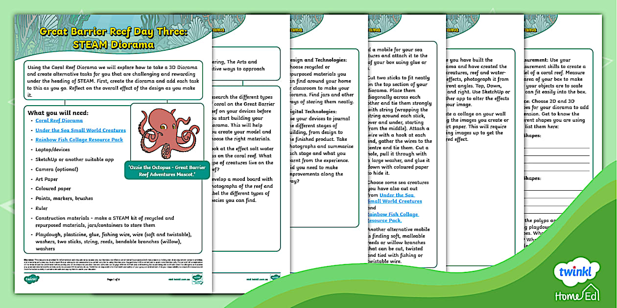 Great Barrier Reef Day Three: STEAM Diorama (Teacher-Made)