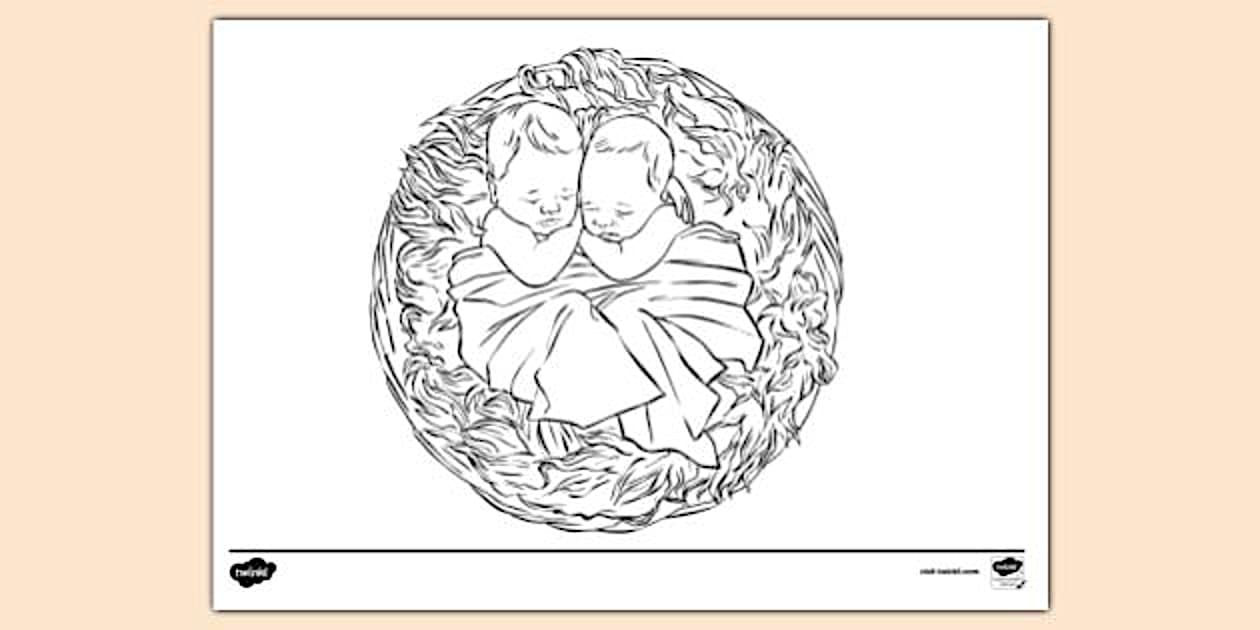 Twins Colouring Sheet | Colouring Sheets (Teacher-Made)