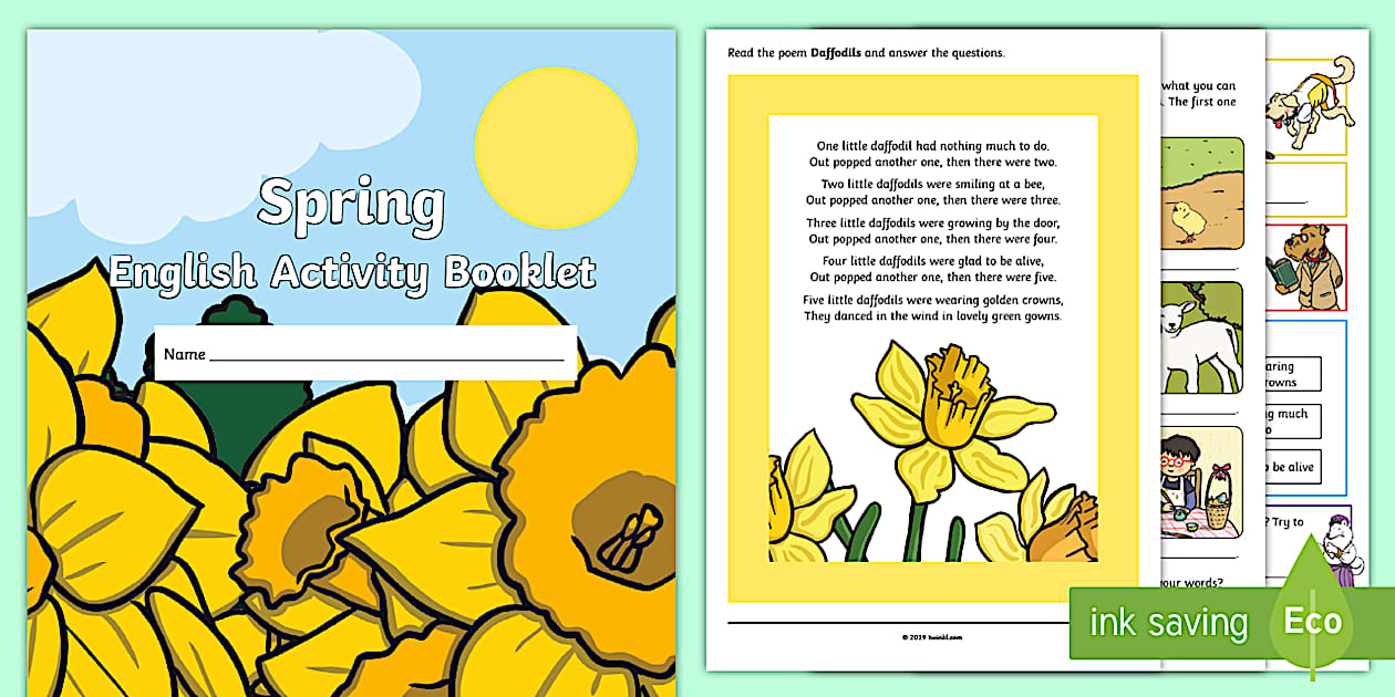 All About Spring Season Activity Booklet - KS1 - Twinkl