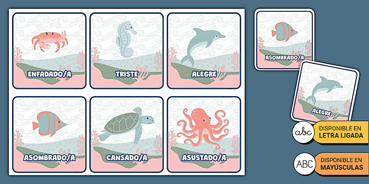 Carteles para asamblea: Mis emociones - Bajo el mar