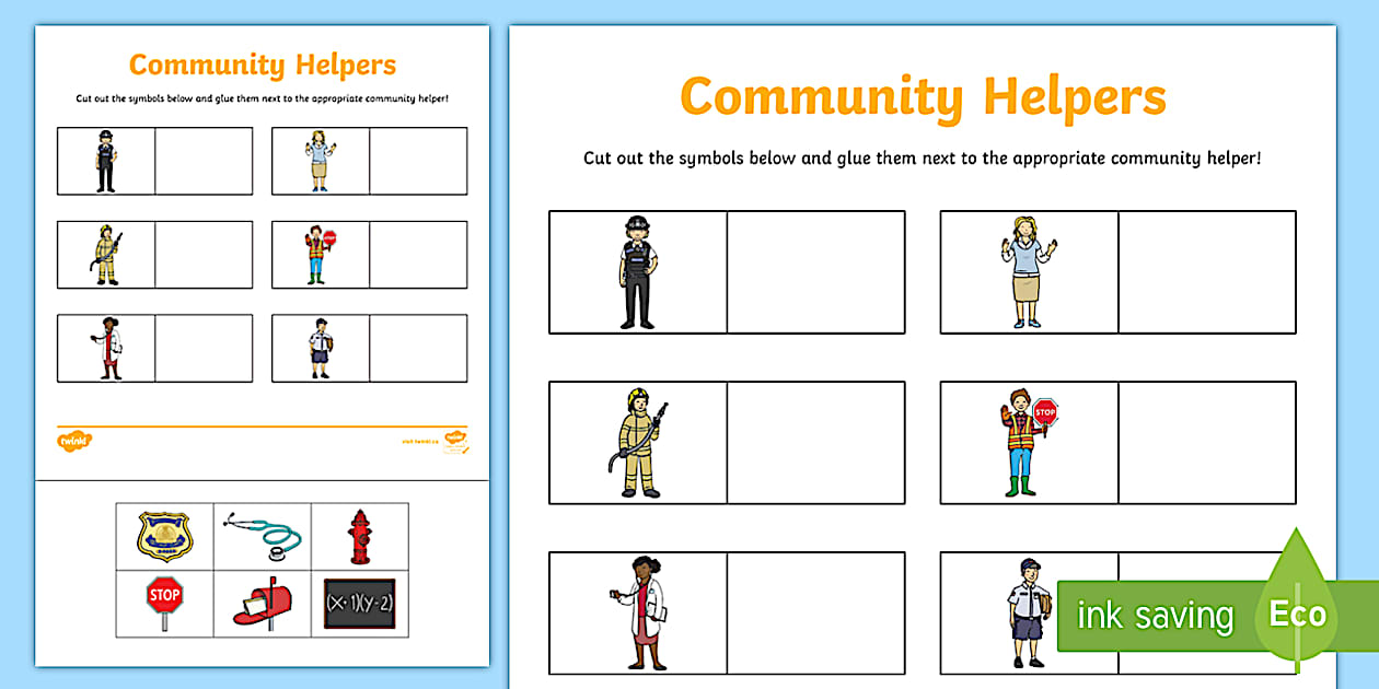 Community Helpers Sorting Activity - Twinkl