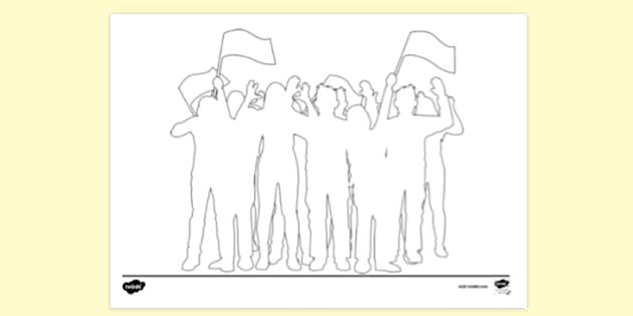 Protest Colouring Sheet (teacher made) - Twinkl