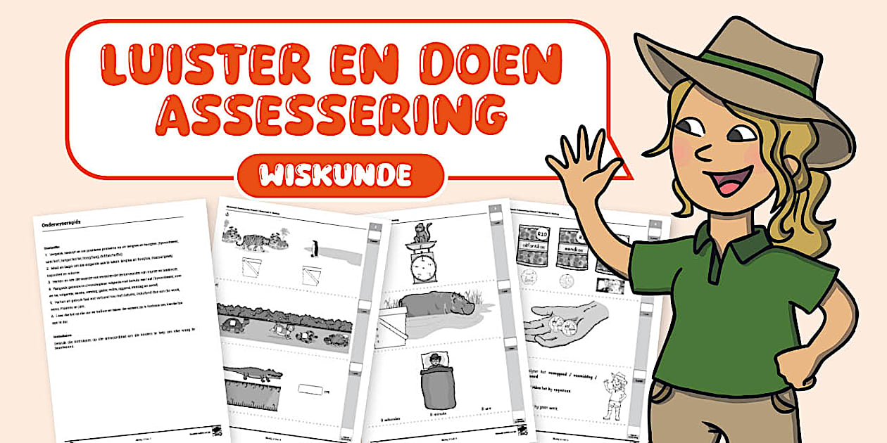 Graad 1 - Wiskunde - Luister en Doen Assessering - Twinkl