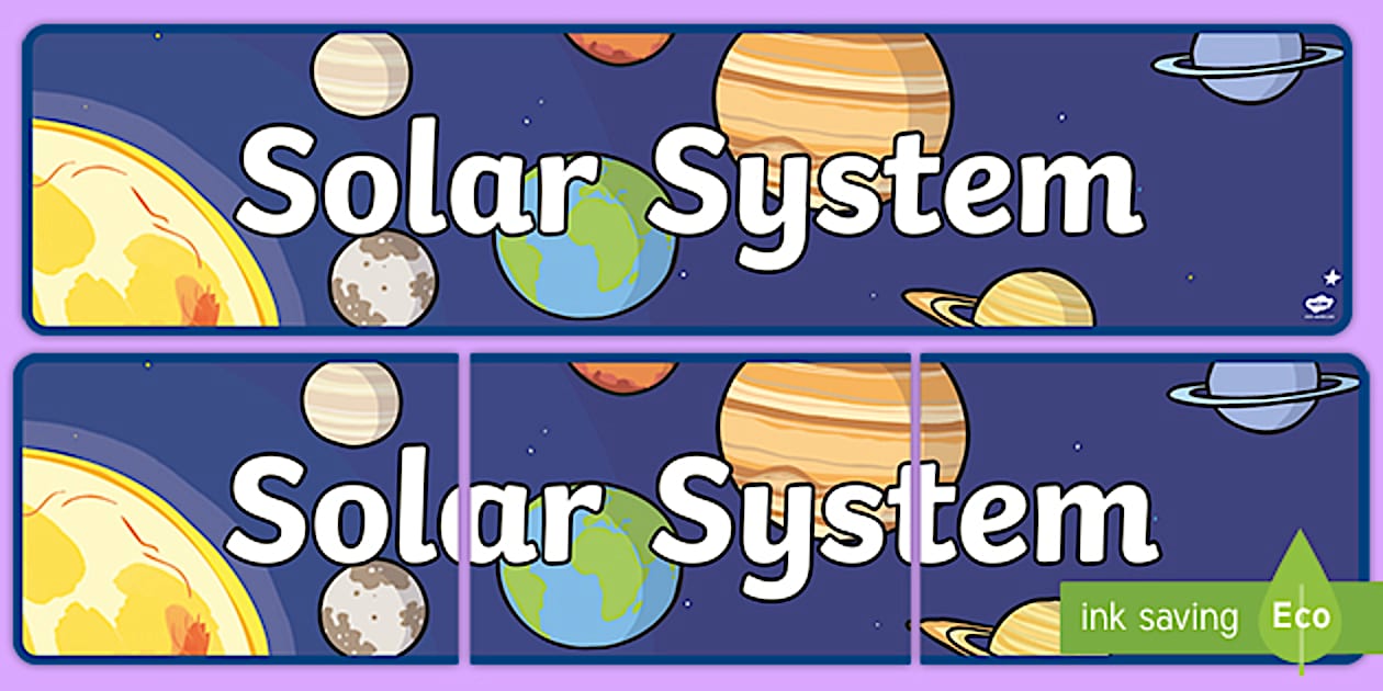 👉 Solar System Display Banner (teacher made) - Twinkl