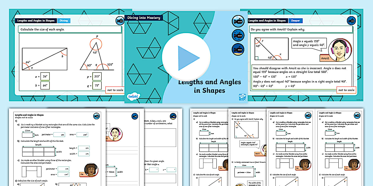 Y5 DiM: Step 8 Lengths and Angles in Shapes Teaching Pack