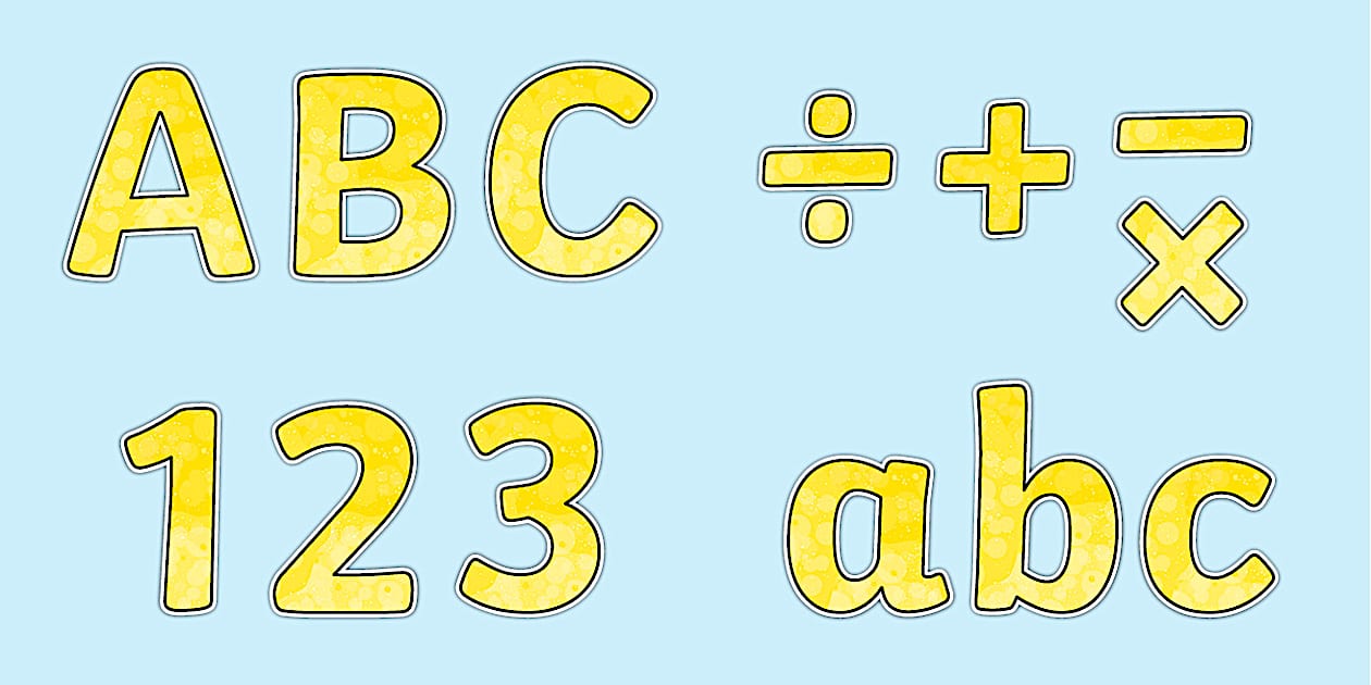 👉 Yellow Glitter Themed Display Lettering - - Twinkl