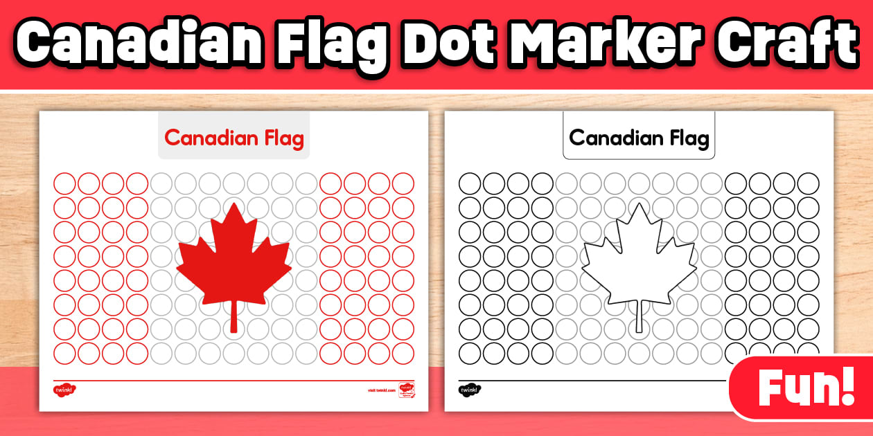 Canadian Flag Dot Marker Craft