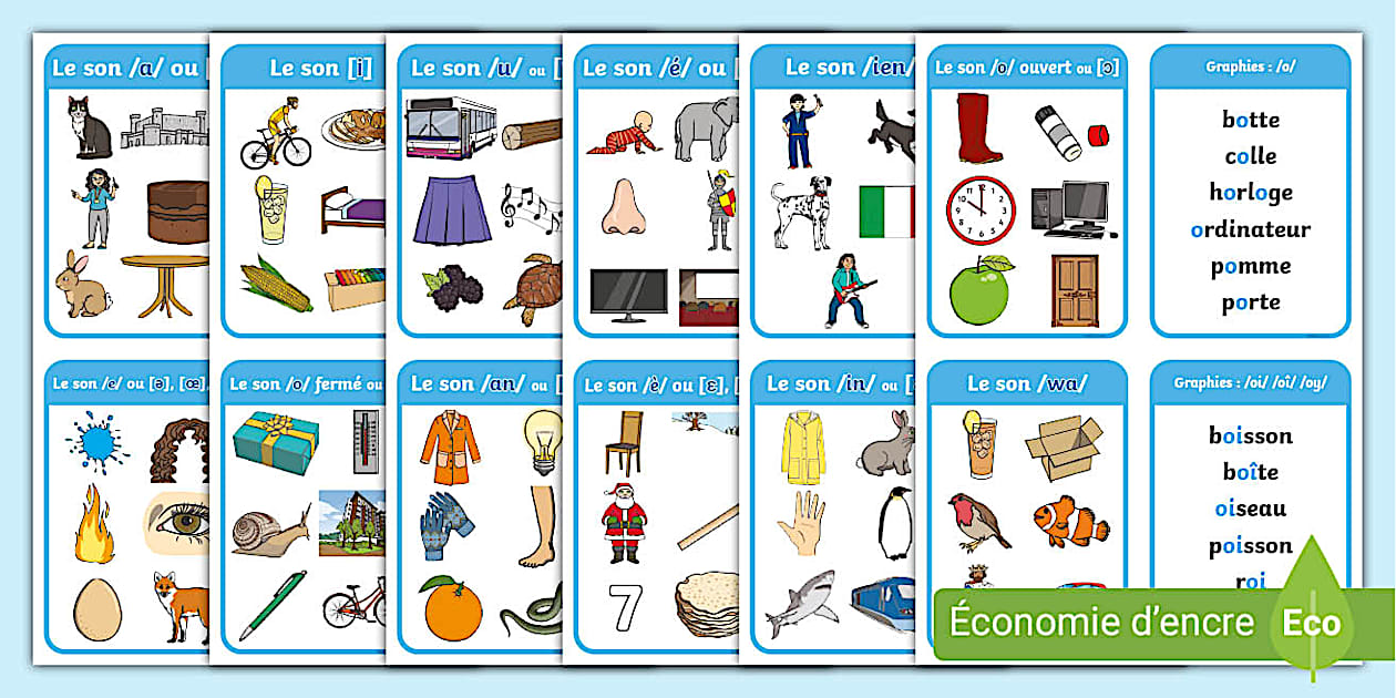 Flashcard de phonologie: les voyelles
