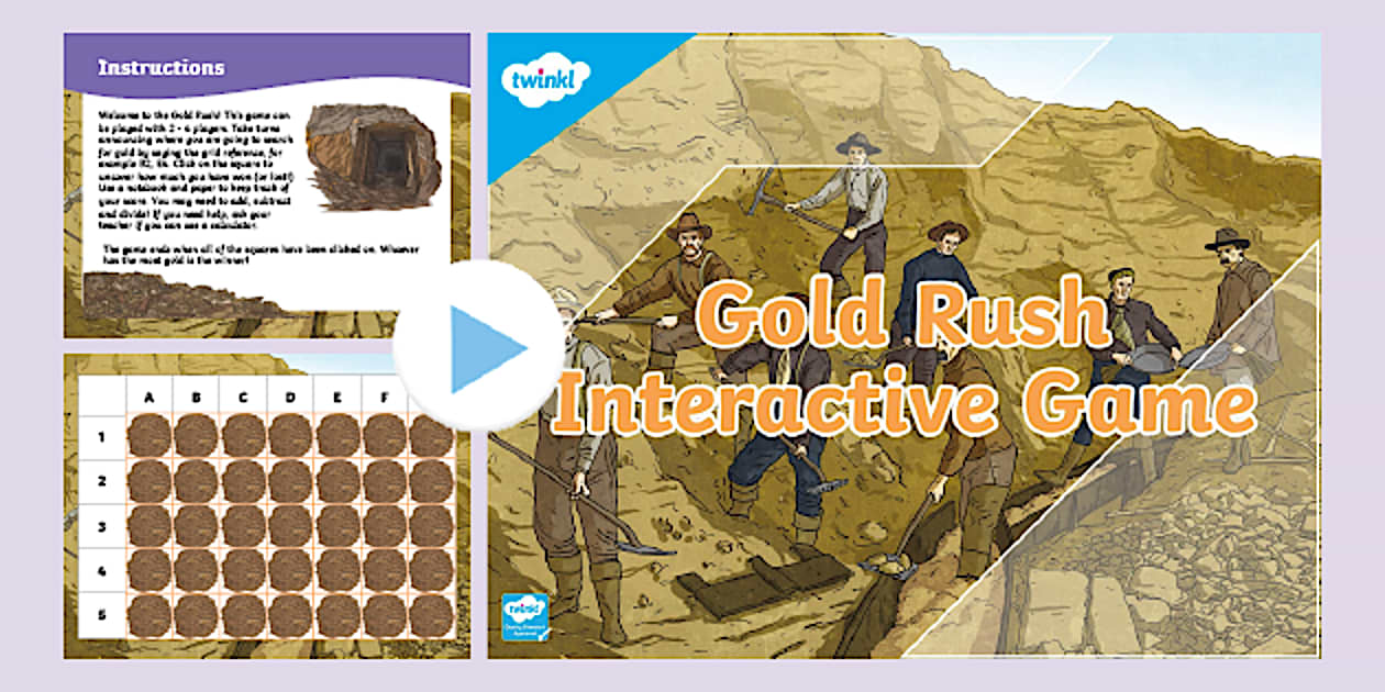 Interactive Gold Mine Rush Game | Australia Gold Rush Game