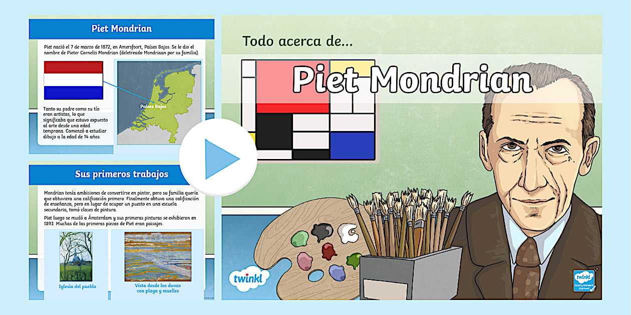 PowerPoint Todo sobre Mondrian - Twinkl