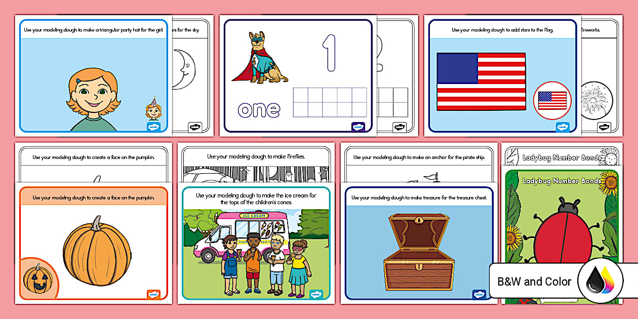 Modeling Dough Mats Pack (teacher made) - Twinkl