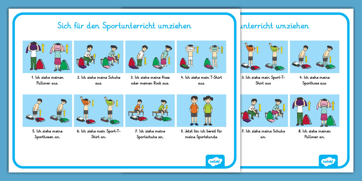 Sport - Poster zum Umkleiden (teacher made) - Twinkl
