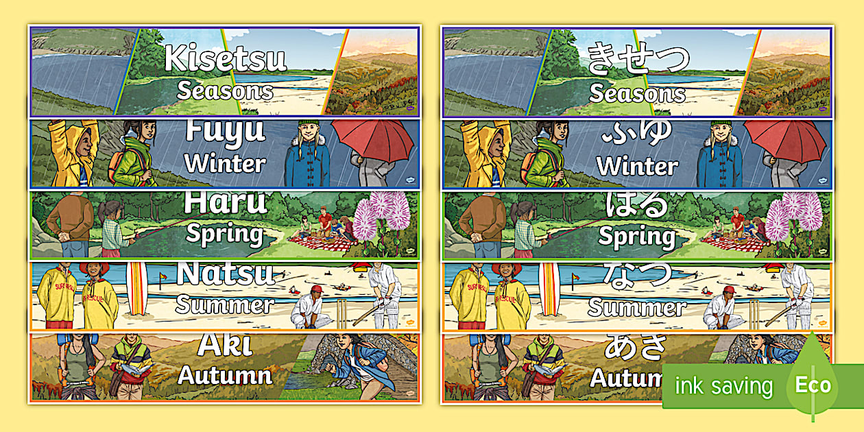 Four Seasons Display Pack - Japanese/English (teacher made)