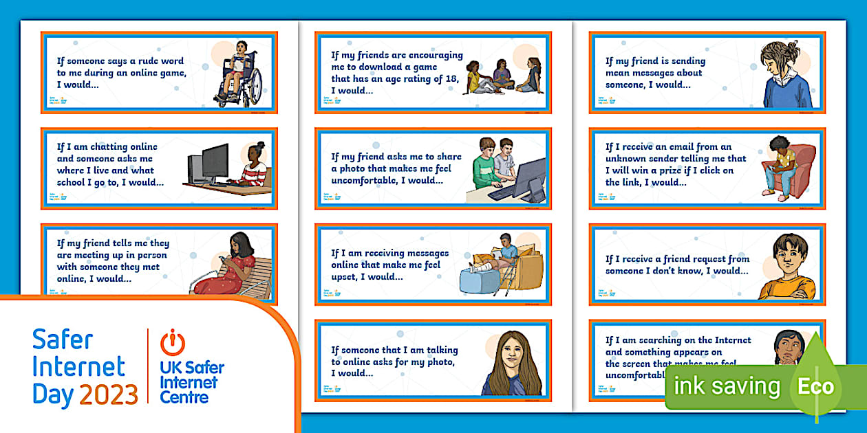 FREE! - Safer Internet Day: Online Safety Sentence Starters KS2