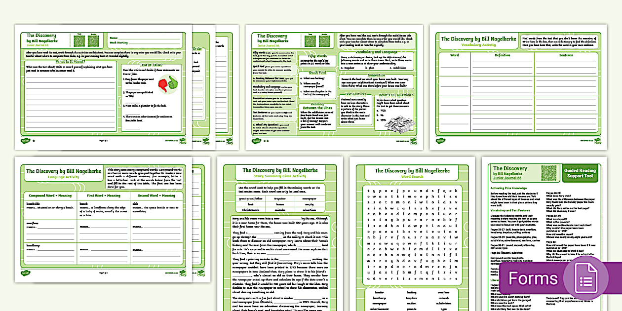 Junior Journal 66 November 2023: The Discovery (Story Comprehension)