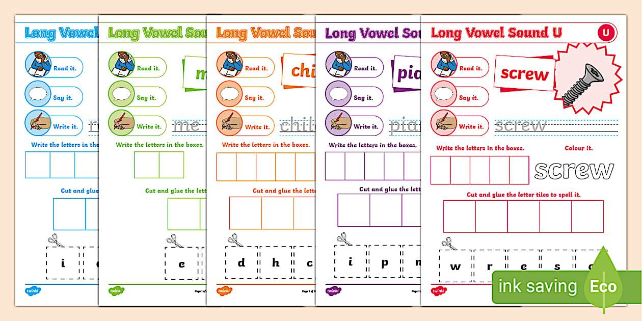 Long Vowel Sounds Phonics Pack (teacher made) - Twinkl