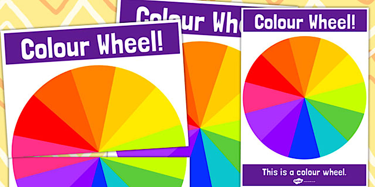 Tertiary Colour Wheel Poster (teacher made) - Twinkl