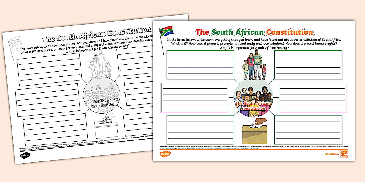 The South African Constitution Mind Map (teacher made)